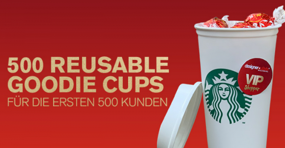 500 reusable Goodie Cups für unsere VIP-Kunden! | Designer Outlets ...